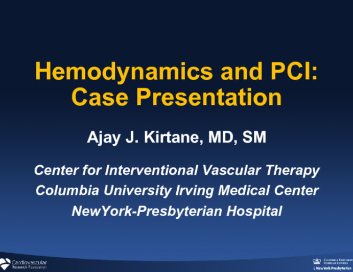 Hemodynamics and PCI: Case Presentation | tctmd.com